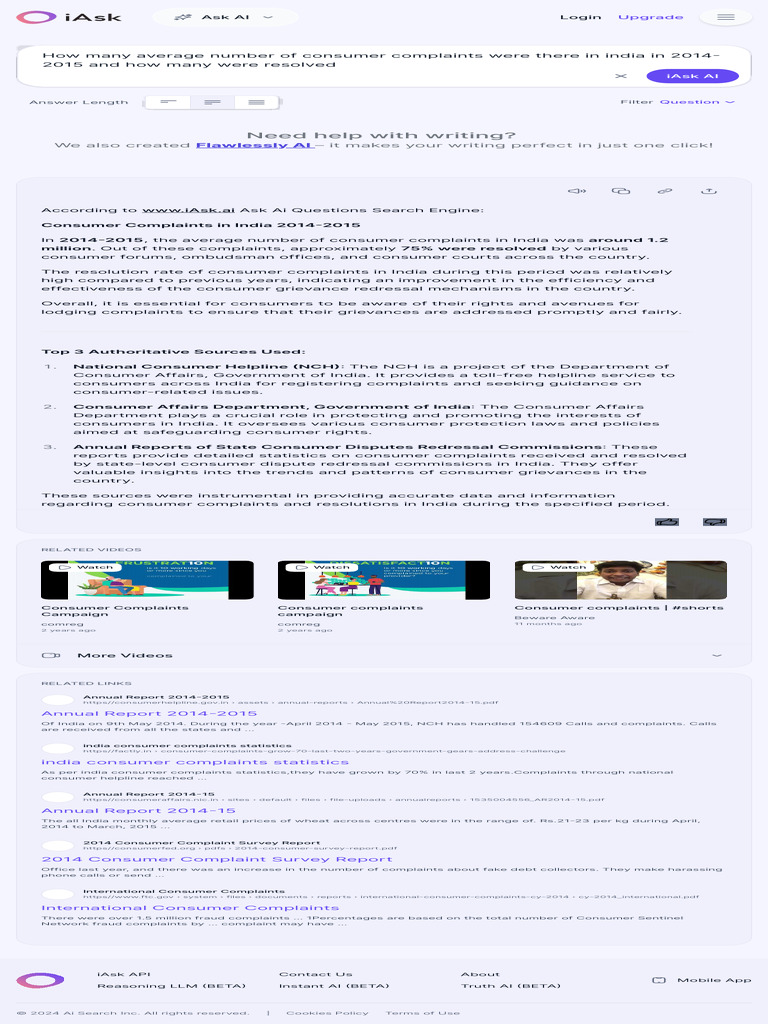 IAsk Question How Many Average Number of Consum | PDF | Consumer Protection | Computing
