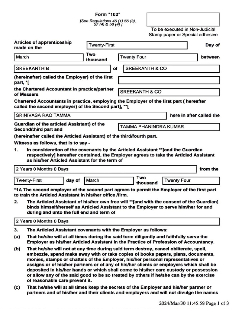 Form 102 | PDF | Cheque | Accountant
