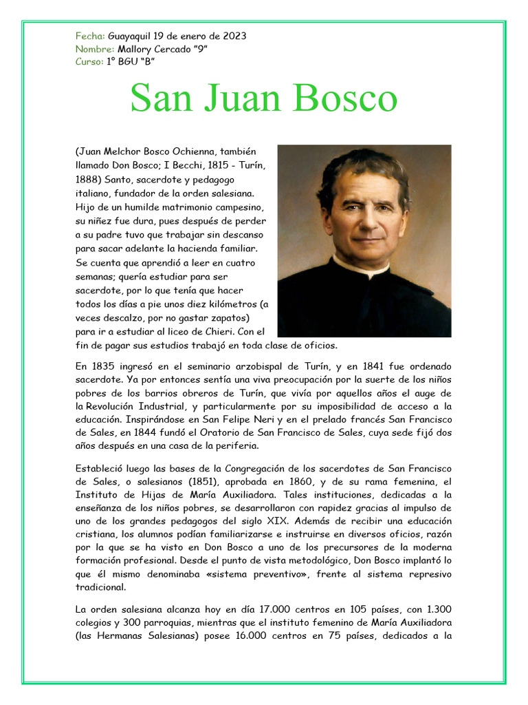 San Juan Bosco | PDF