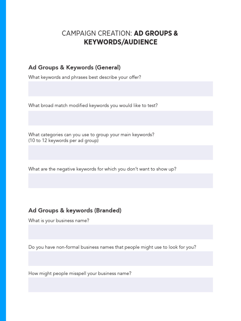 Ad Groups and Keywords Strategy Guide | PDF