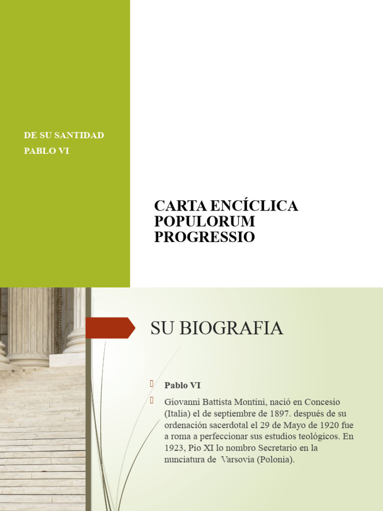 Desarrollo Integral en Populorum Progressio | PDF | Política | Religión ...