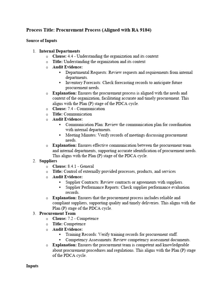 RA9184 Procurement Process | PDF | Procurement | Audit