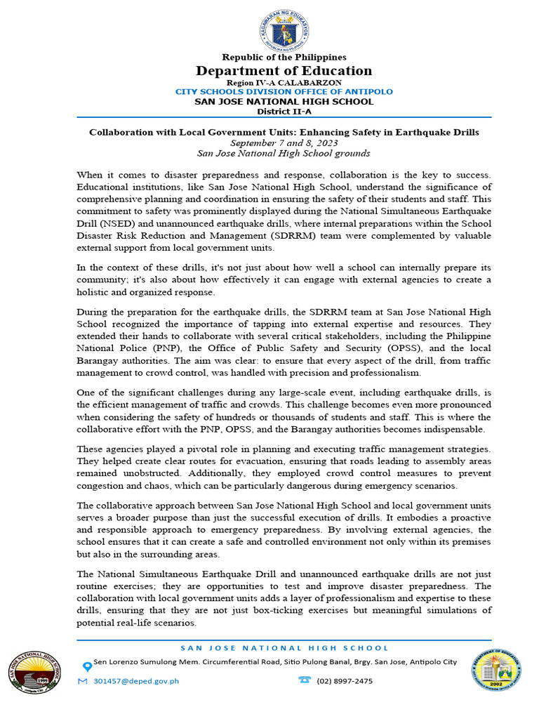 Collaboration With LGU | PDF | Emergency Management | Emergency