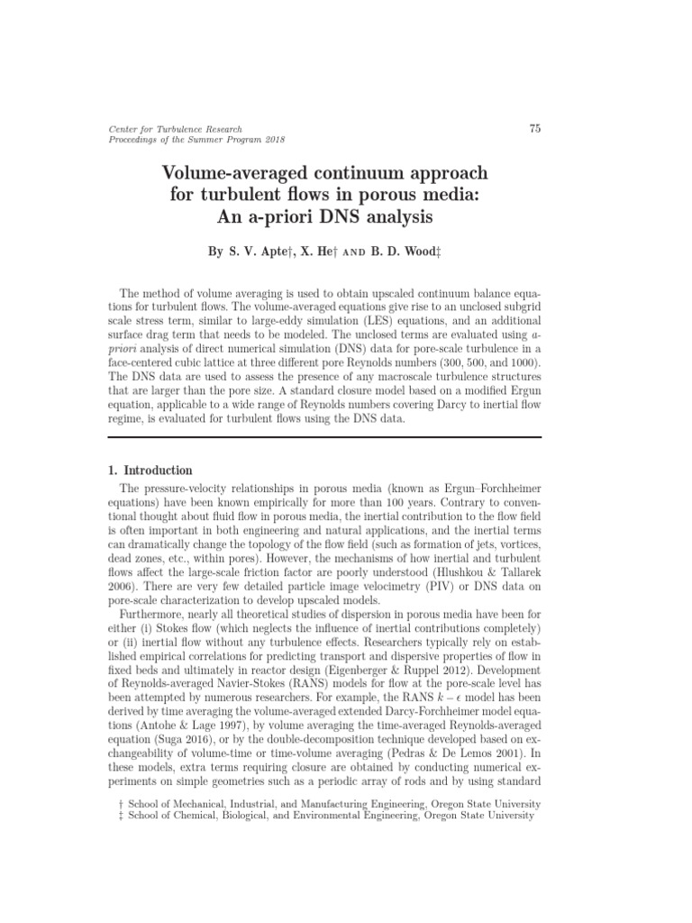 09_Apte | PDF | Fluid Dynamics | Reynolds Number