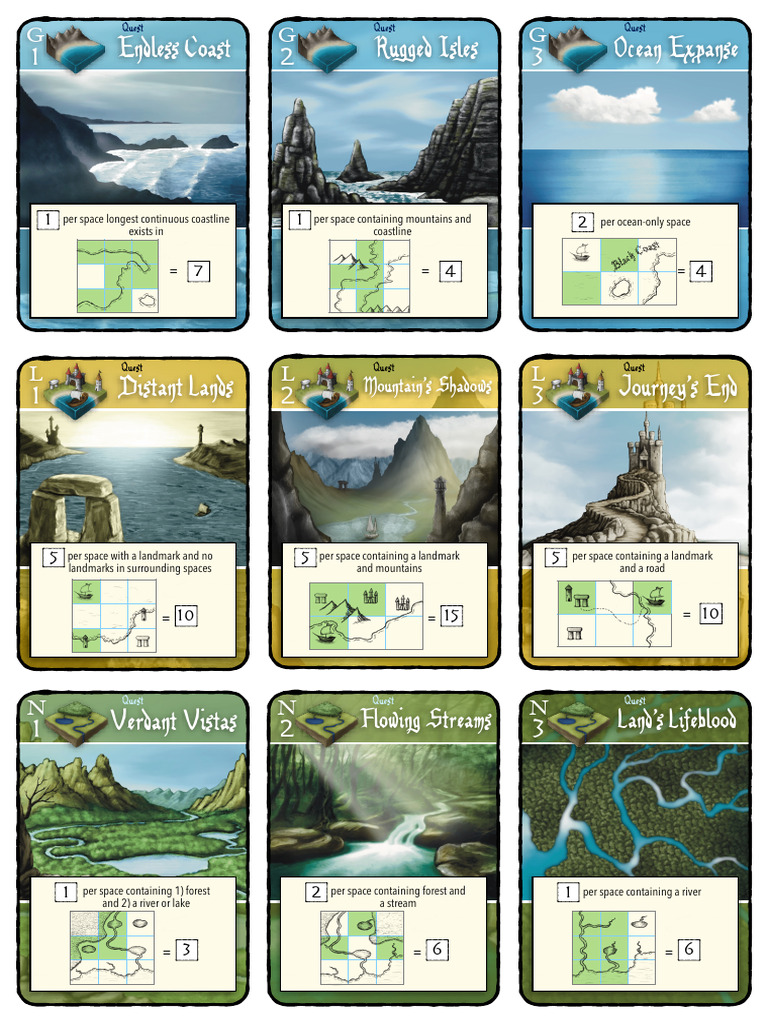 Quest and Event Cards Fantasy Map Maker | PDF | Physical Geography ...