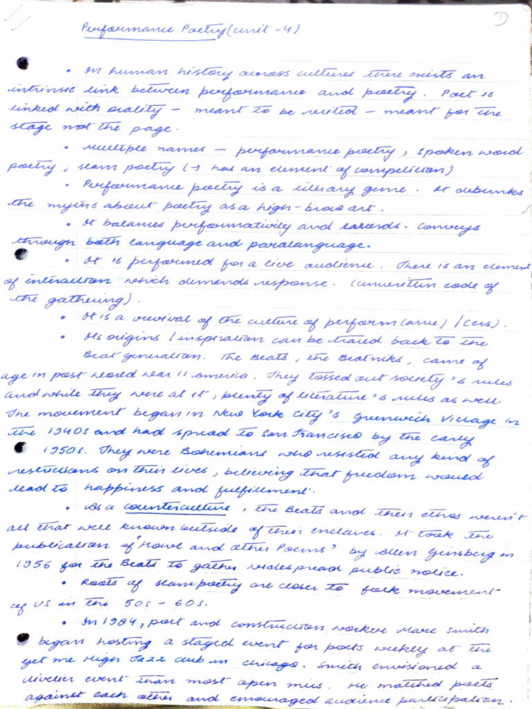 Performance Poetry | PDF