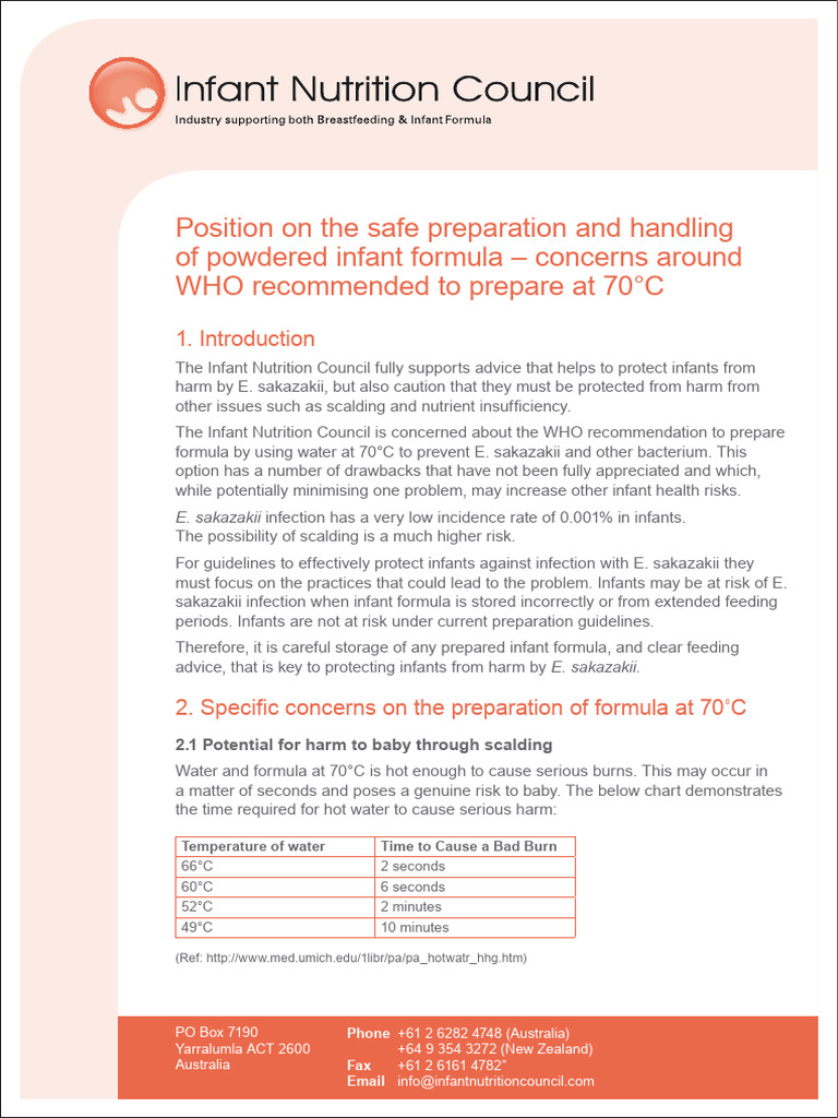 Risks of Preparing Infant Formula at 70°C | PDF | Vitamin | Infant Formula