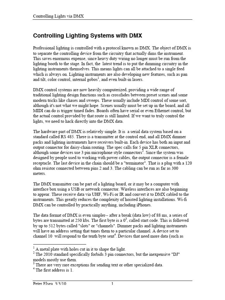 Controlling DMX With Max MSP | PDF | Computer Network | Communications Protocols