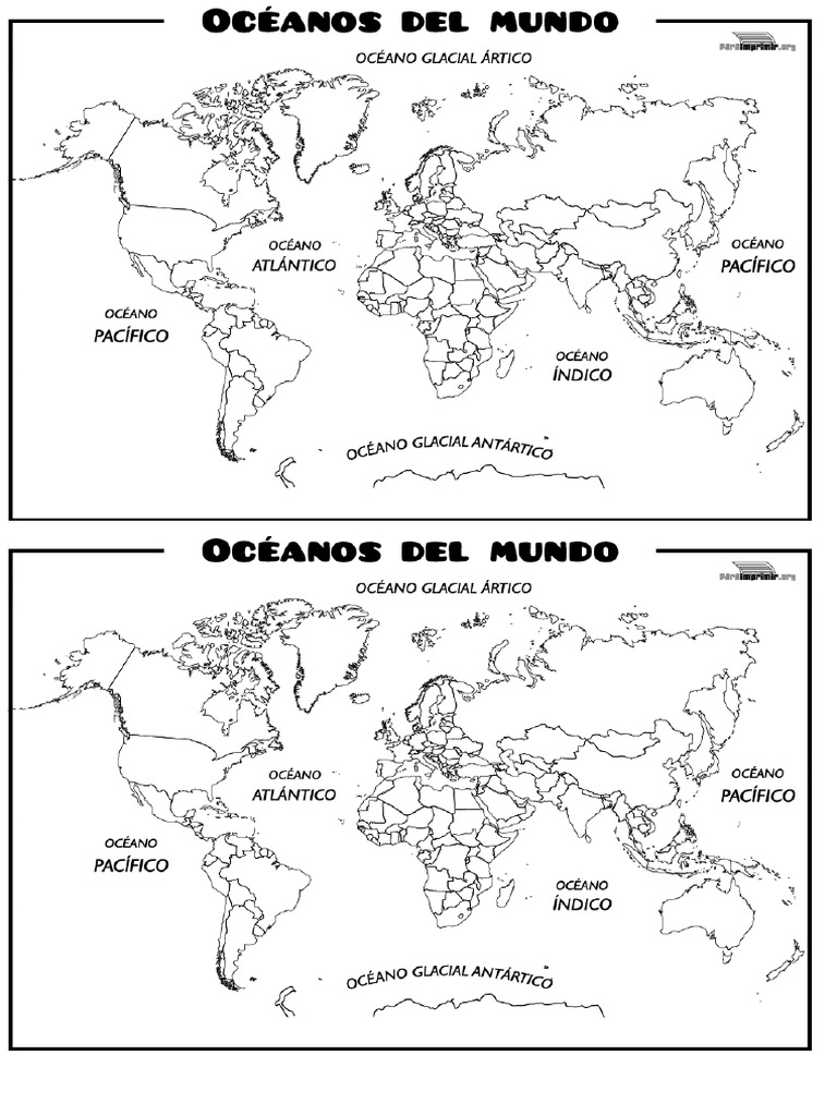 Mapas de Oceanos | PDF