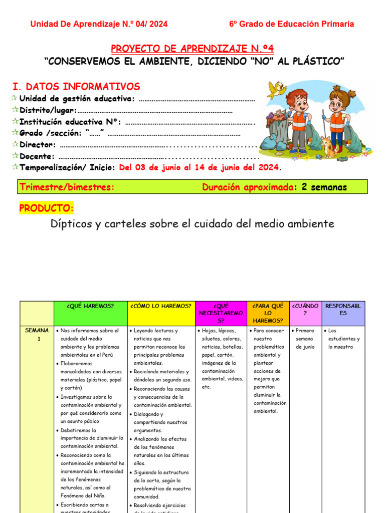 6° Grado - Proyecto de Aprendizaje #02 | PDF | Geometría | Decimal