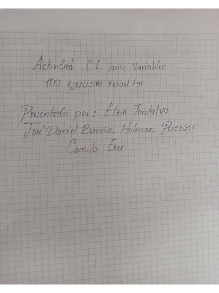 Actividad C Varias Variables | PDF