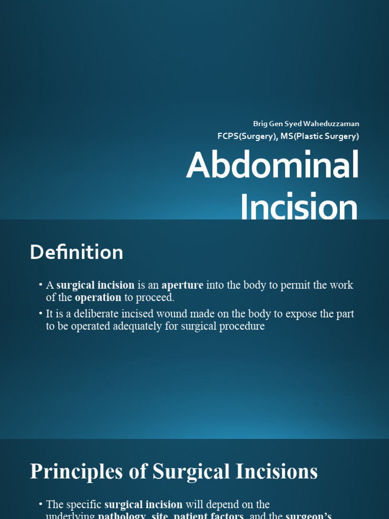 Abdominal Incisions | PDF | Abdomen | Surgical Specialties