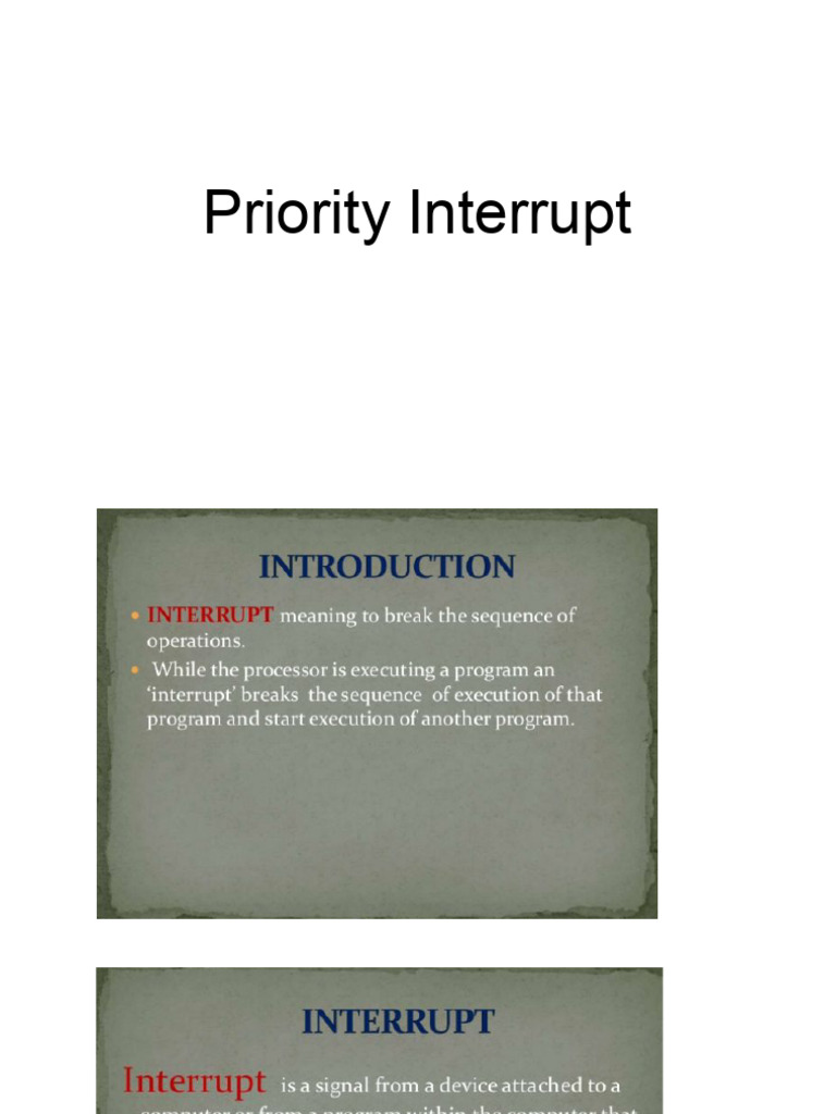 Priority Interrupt | PDF | Central Processing Unit | Computer Architecture