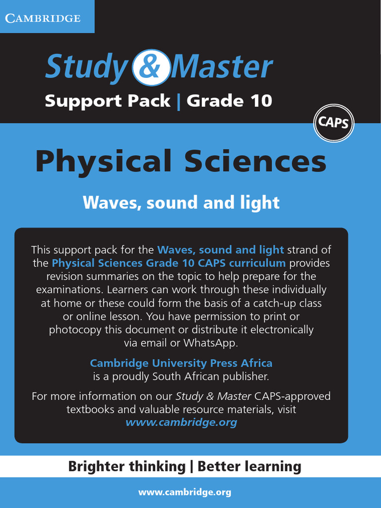 GR10 Support Pack For Waves Sound and Light | PDF | Electromagnetic ...