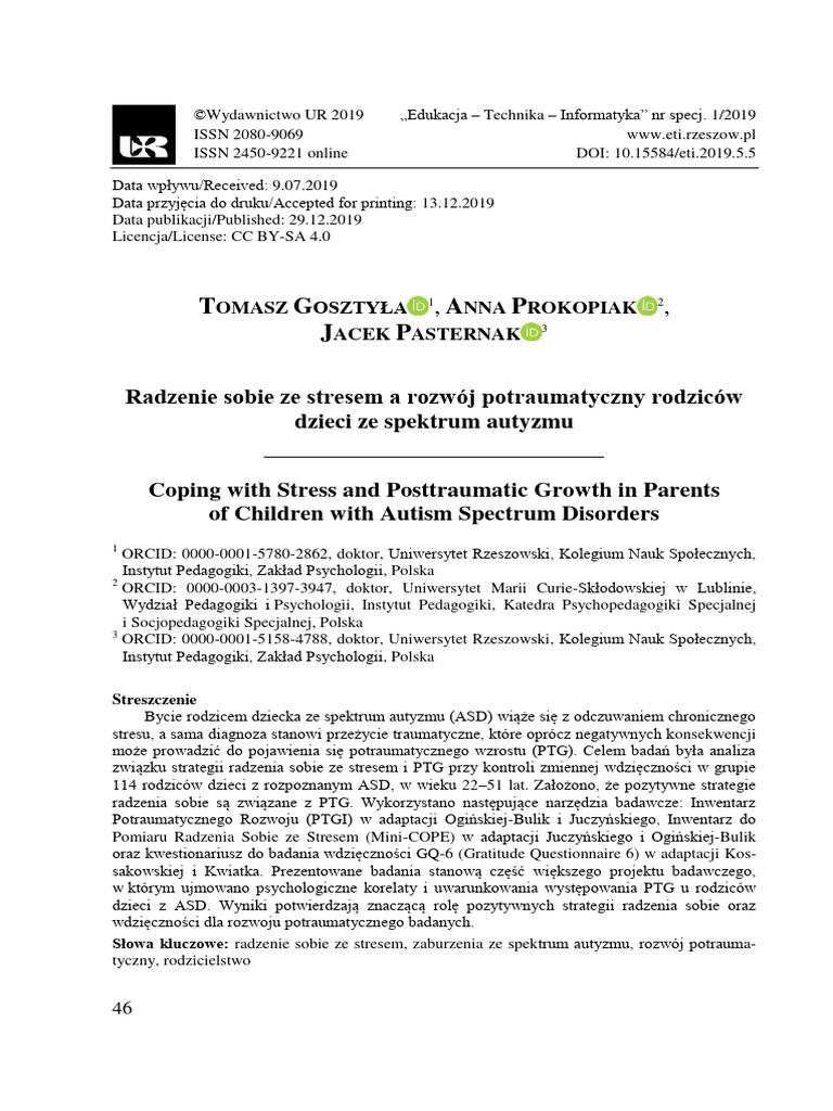 Radzenie Sobie Ze Stresem A Rozwój | PDF