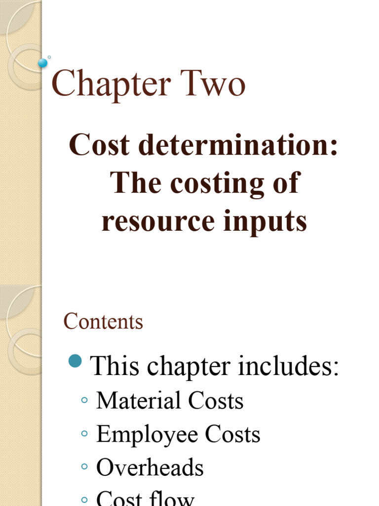 Cost I Chapter Two | PDF | Cost Of Goods Sold | Employment