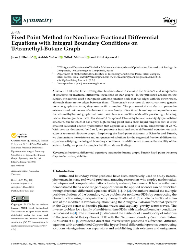 Fixed Point Method For Nonlinear Fractional Differential Equations With Integral Boundary 