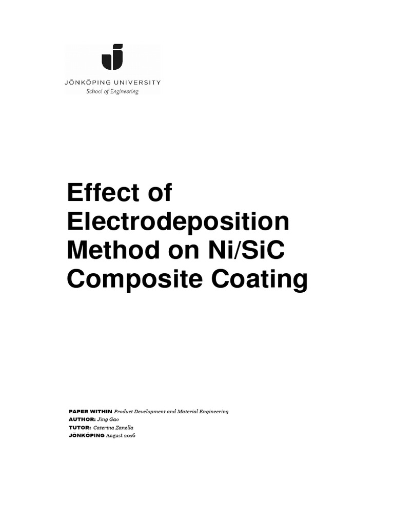 Effect of Electrodeposition Methoth On Ni-SiC Composite Coating | PDF ...