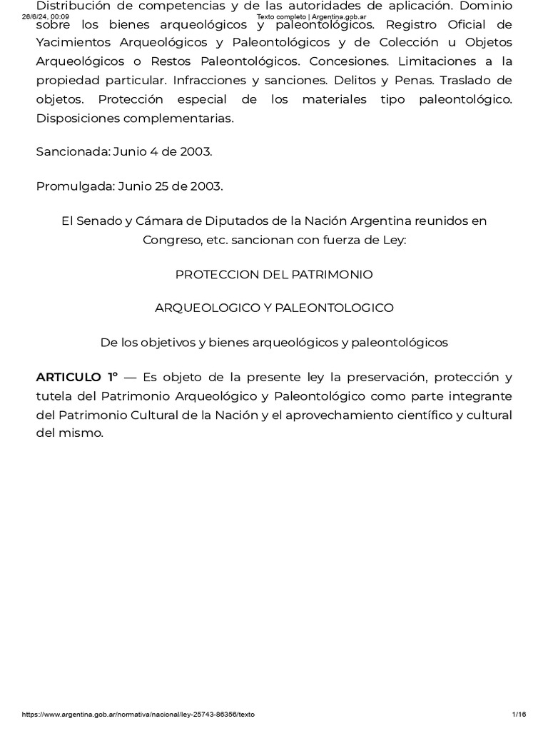 ley de patrimonio cultural | PDF | Propiedad | Arqueología