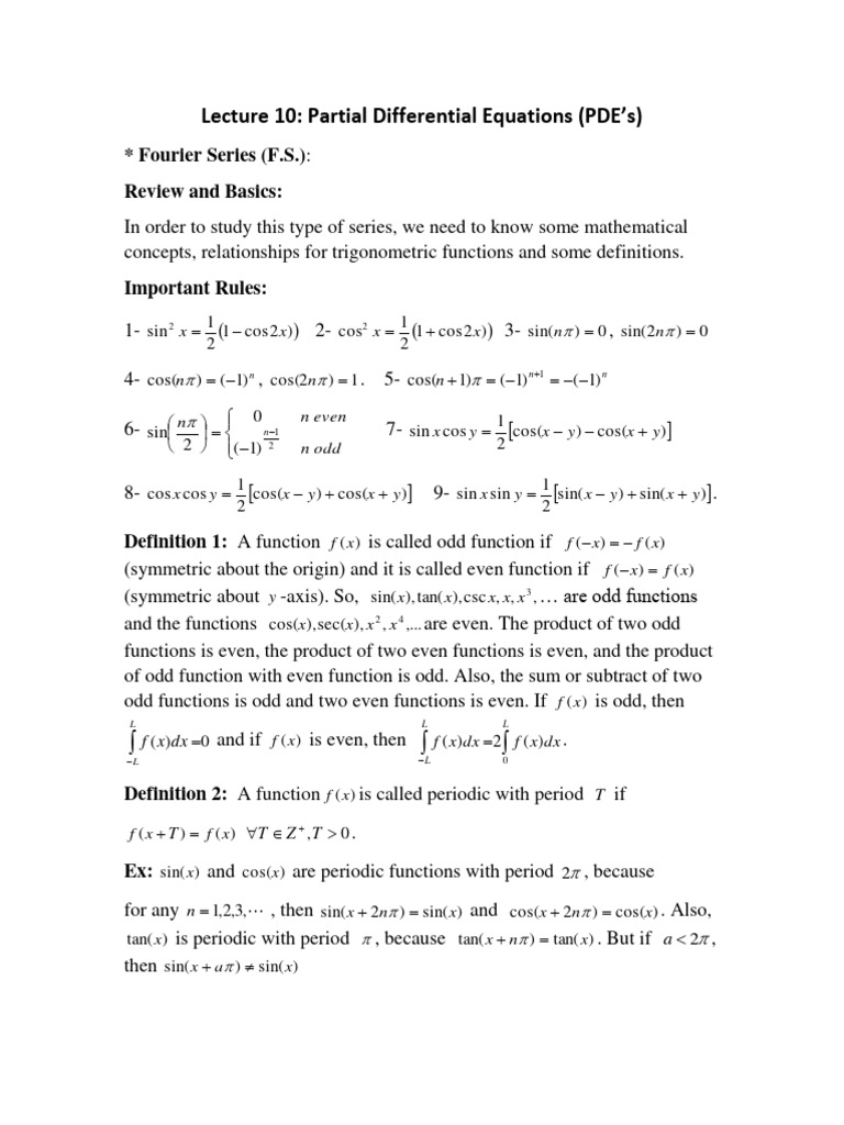 Lecture 10 | PDF | Trigonometric Functions | Calculus