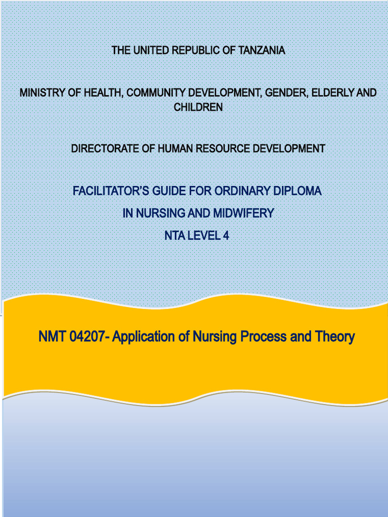 NMT 04207 - Application of Nursing Process and Theory | PDF | Theory ...