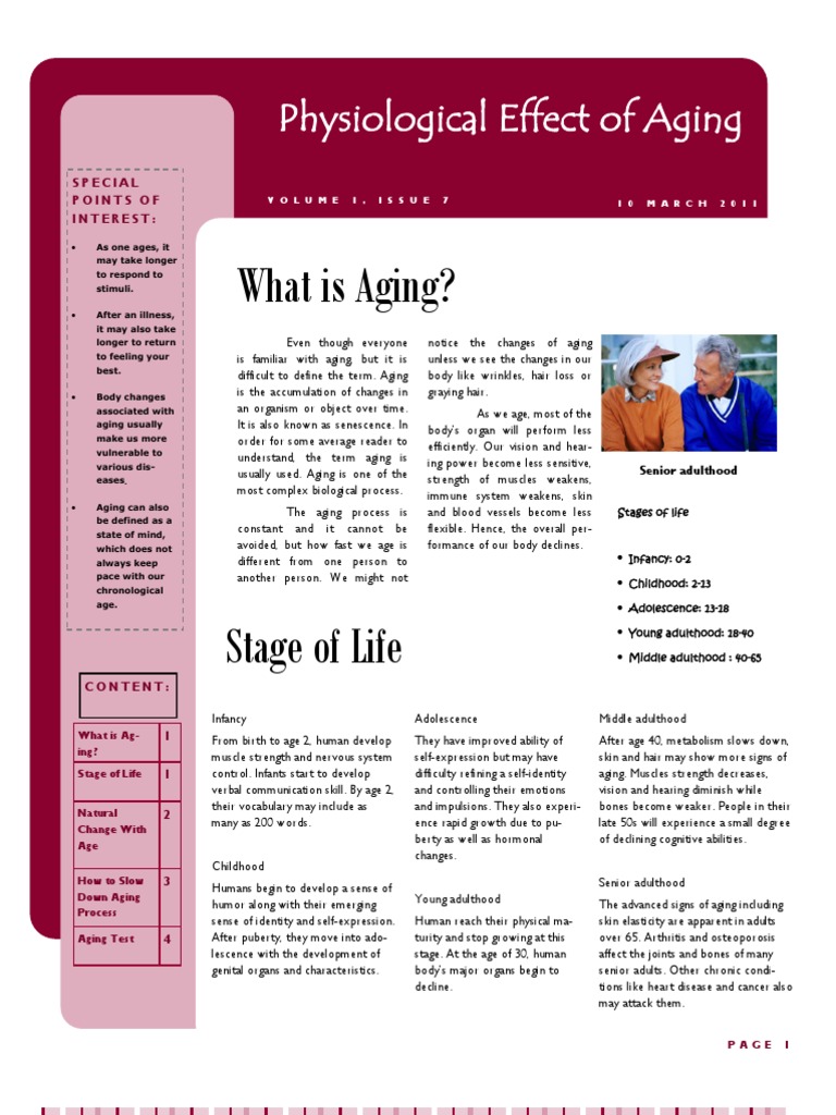 Physiological Effect of Aging | PDF | Ageing | Obesity
