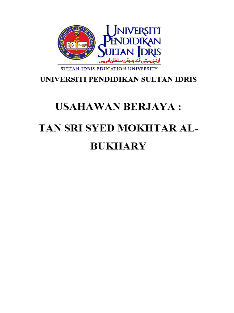 Usahawan Berjaya Tan Sri Syed Mokhtar Al - Bukhary | PDF