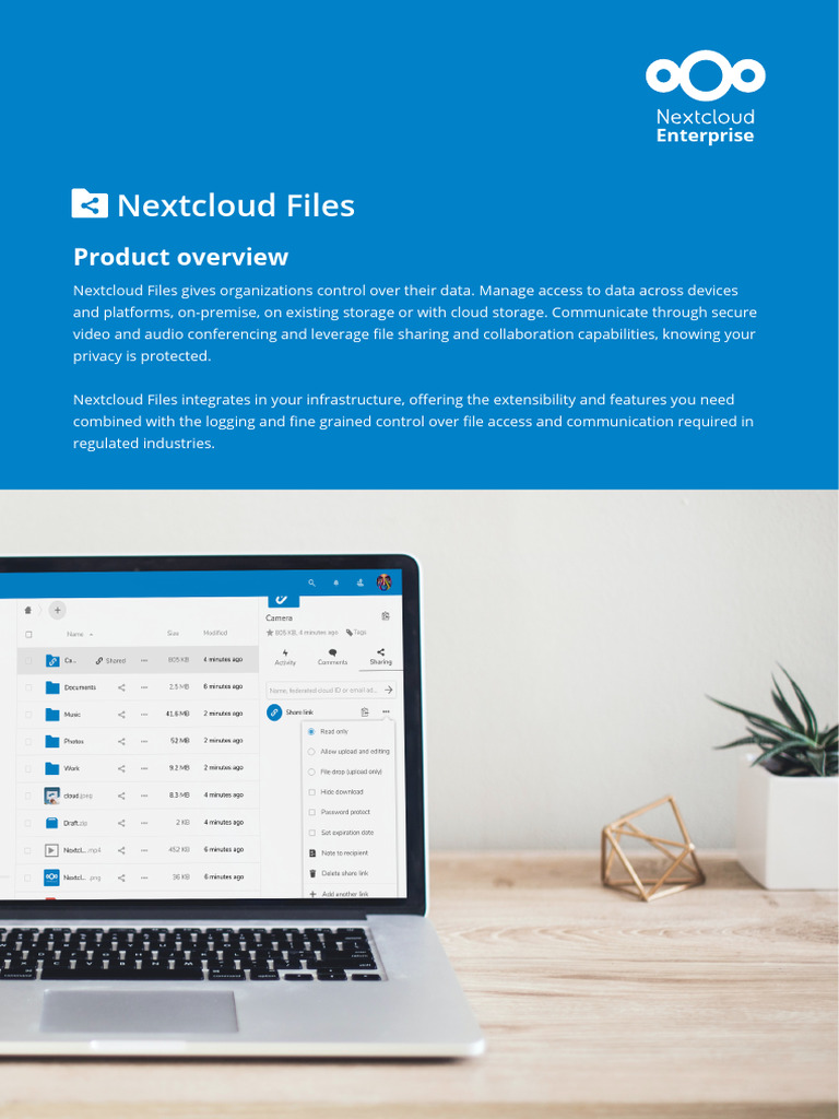Nextcloud Files Product Overview v8.9 | PDF | Microsoft Outlook | Computer File