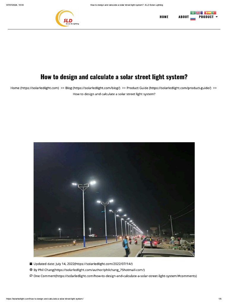 How To Design and Calculate A Solar Street Light System - SLD Solar ...