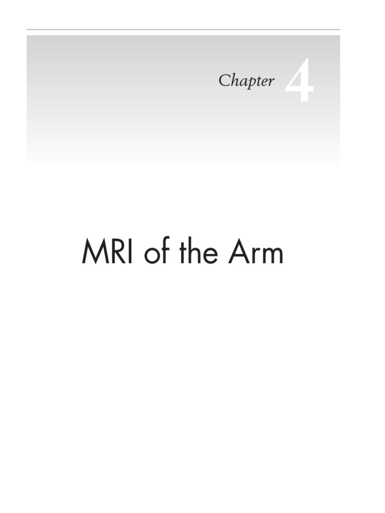 4. MRI of the Arm | PDF | Arm | Joints