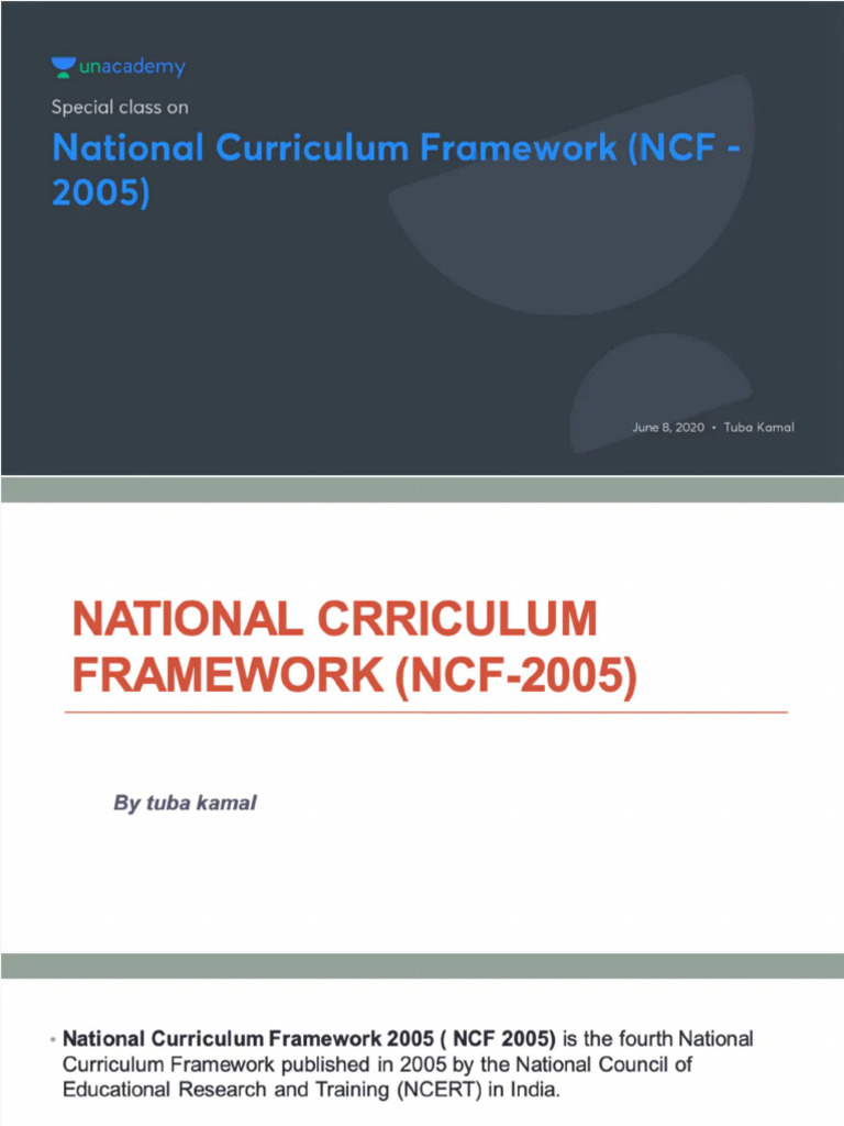 National Curriculum Framework NCF 2005 No Anno | PDF