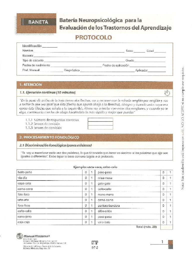 BANETA. Protocolo | PDF