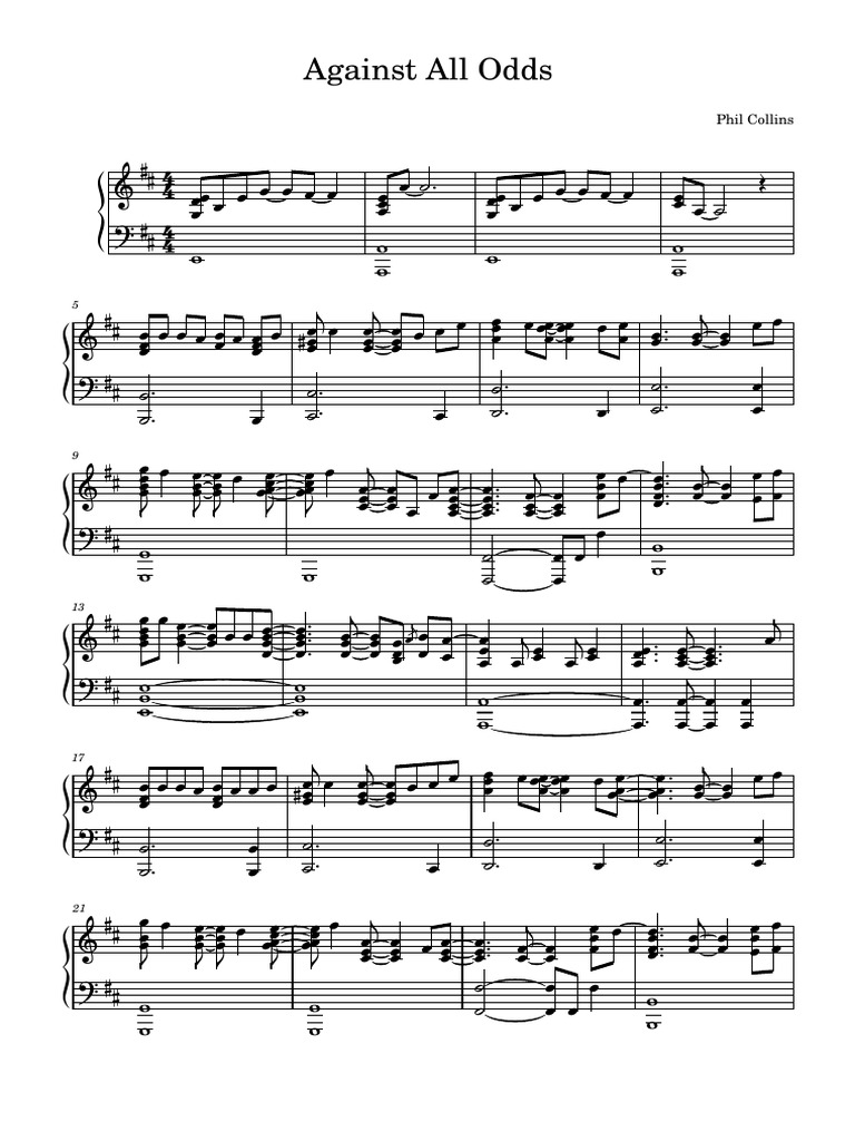 Against All Odds - Phil Collins | PDF