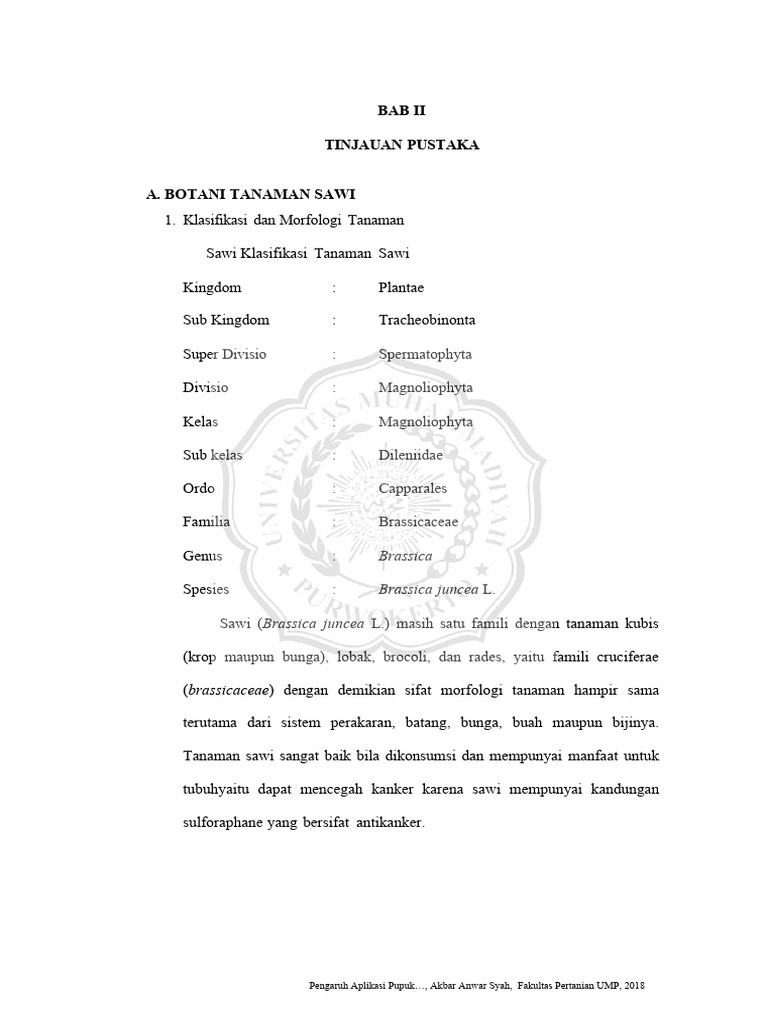 Bab Ii - Akbar Anwar Syah - Agroteknologi'18 | PDF