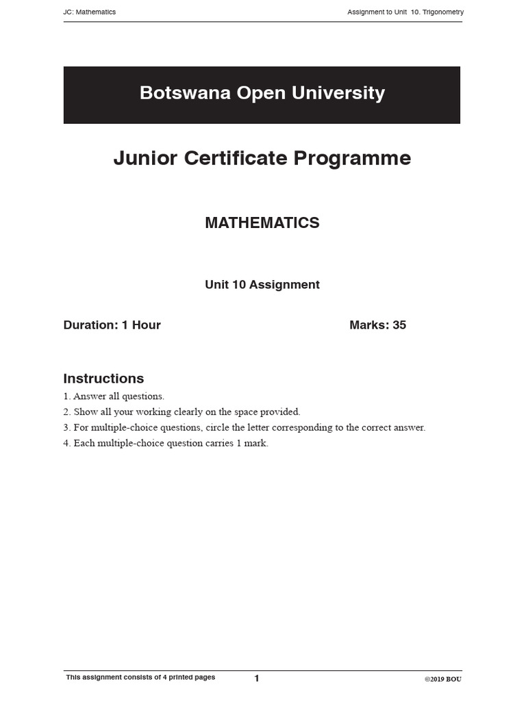 Maths 10 Assignment | PDF | Area | Mathematics Maths 10 Assignment | PDF | Area | Mathematics