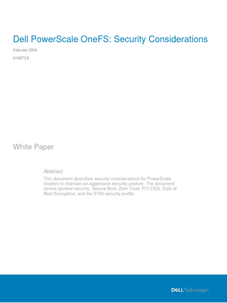 h19273 Powerscale Onefs Security Considerations | PDF | Payment Card ...