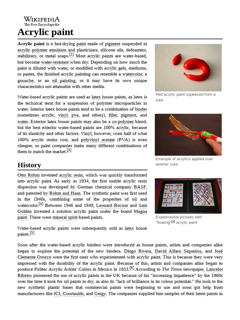 Acrylic Paint | PDF | Acrylic Paint | Paint