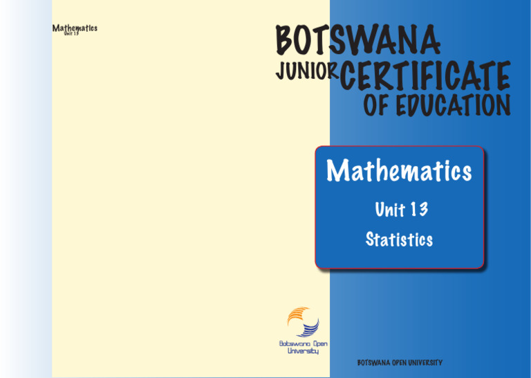 JC Maths Cover Unit 13 | PDF