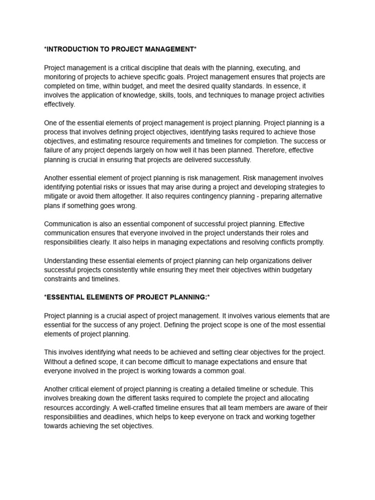 Day 1 Project Management | PDF | Project Management | Goal