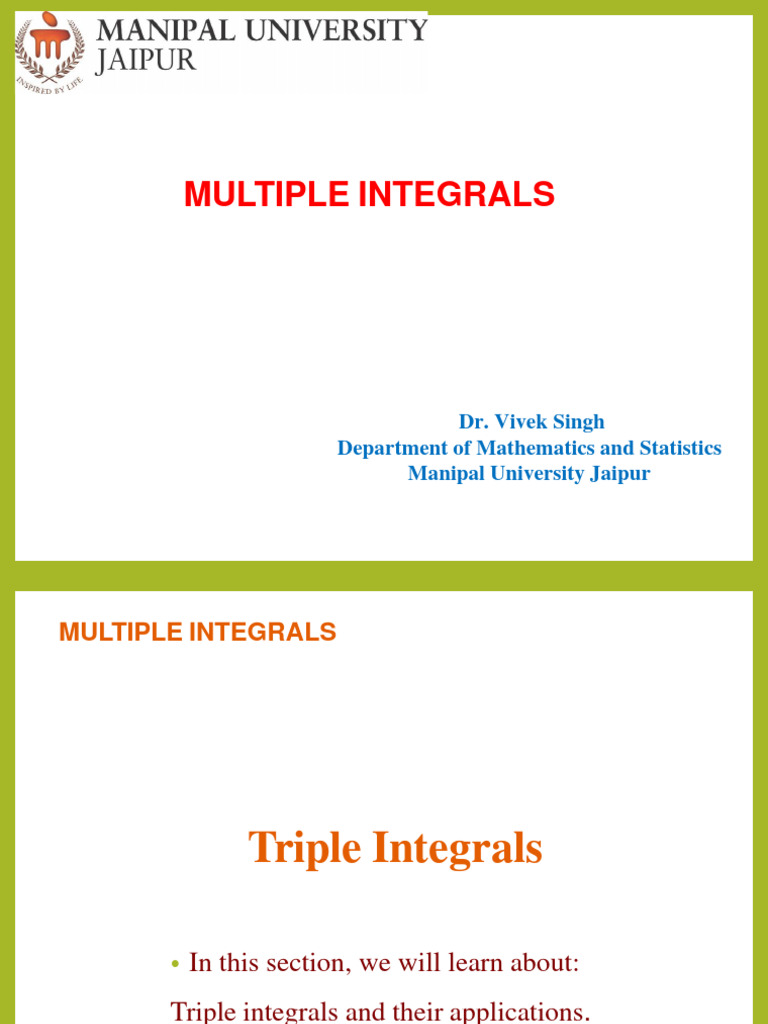 Triple Integrals | Download Free PDF | Integral | Interval (Mathematics)