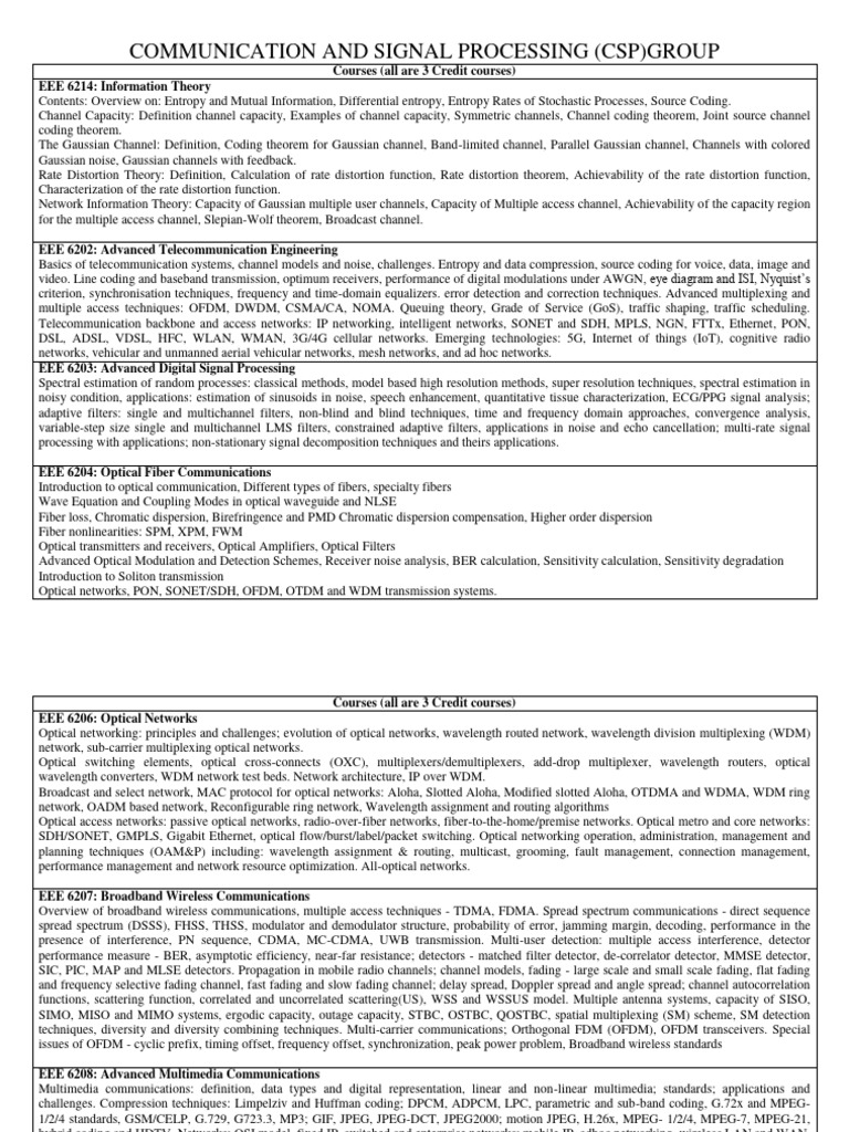 CSP Courses | PDF | Antenna (Radio) | Artificial Neural Network