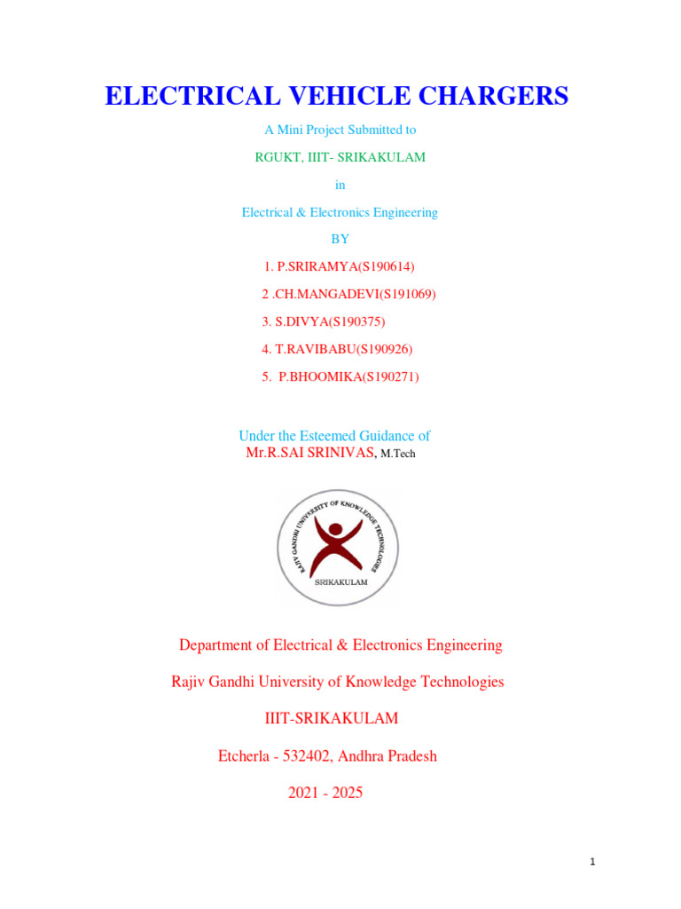 Mini Project | PDF | Battery Charger | Electric Vehicle