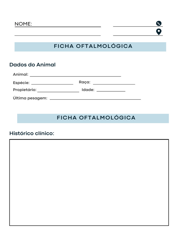 Modelo de Ficha Oftálmica para impressão | PDF