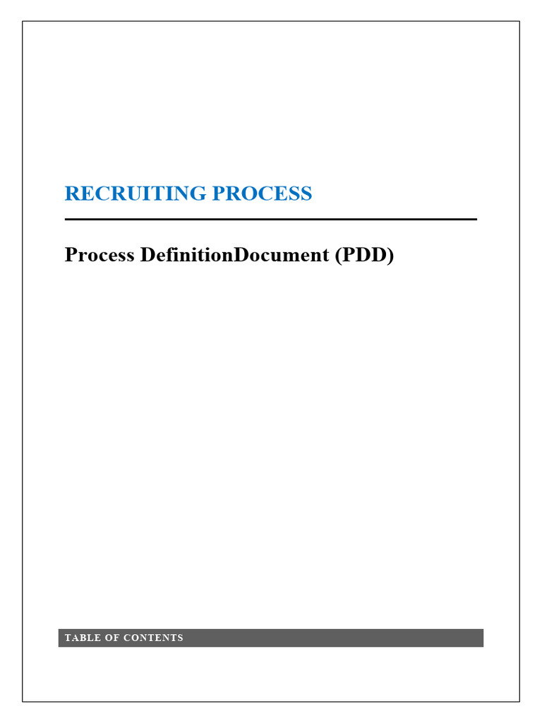 PDD Businessarea Xyz Processname - en | PDF | Recruitment | Information ...