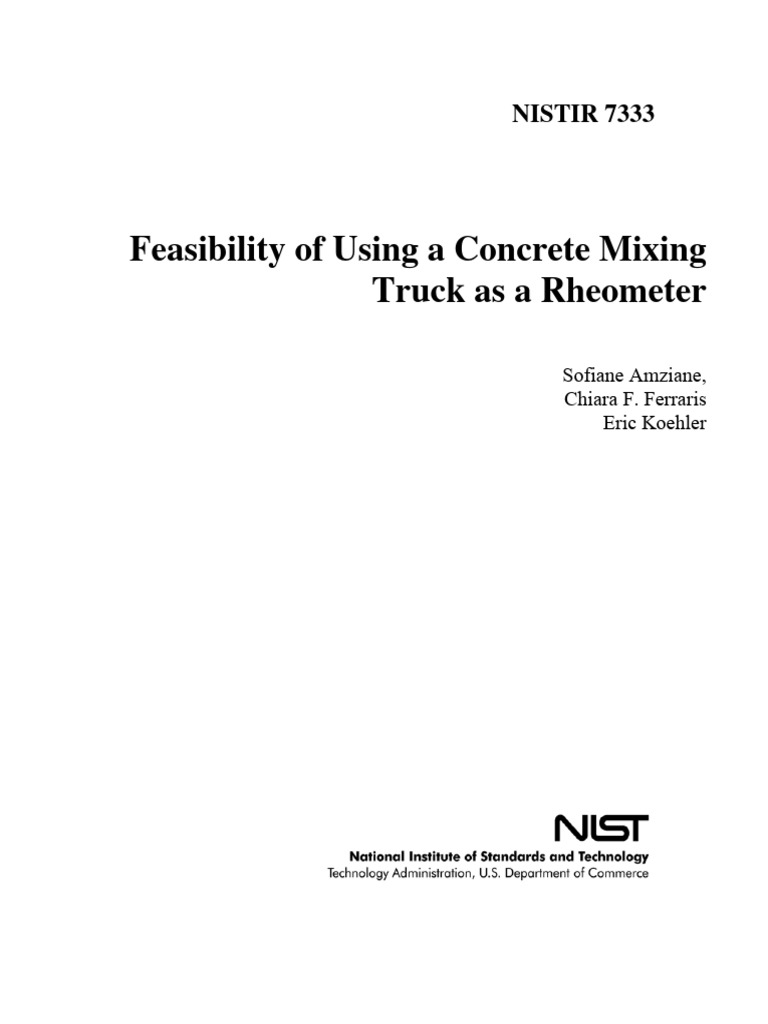 NISTIR 7333 Truck PDF | PDF | Shear Stress | Viscosity