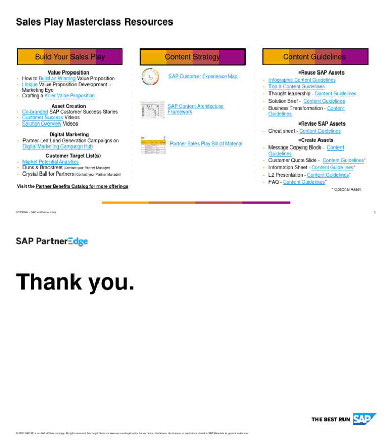Sales Play Masterclass Resources | Download Free PDF | Digital ...