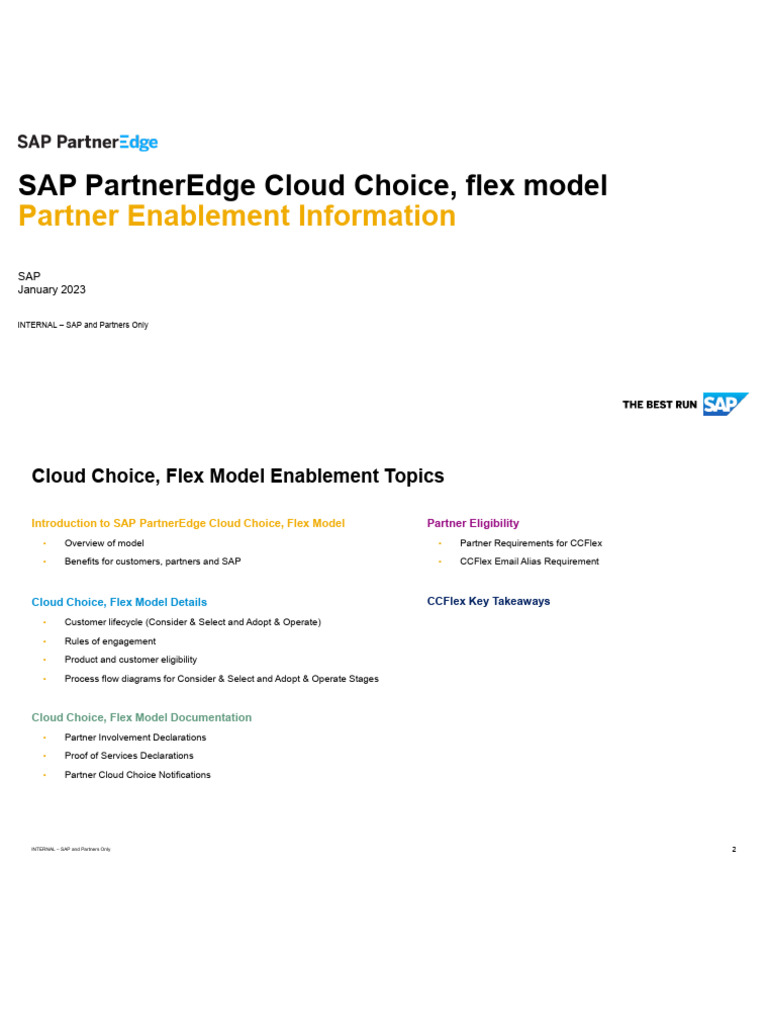 SAP PartnerEdge Cloud Choice Overview | PDF | Point Of Sale | Subscription Business Model