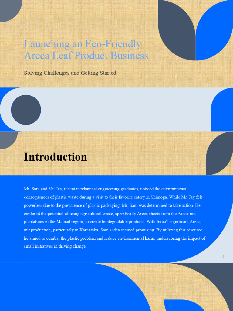 Launching An Eco-Friendly Areca Leaf Product Business | PDF | Taxes | Regulatory Compliance
