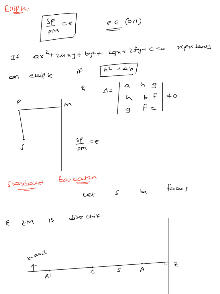 Ellipse Notes Pdf