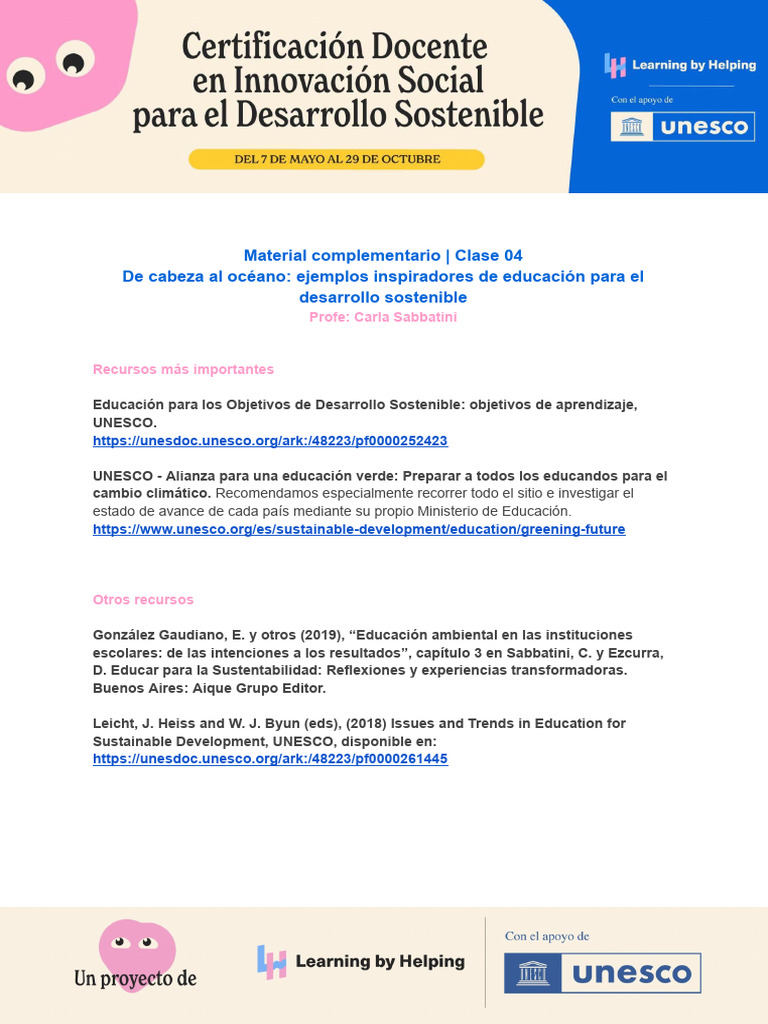 Clase 04 - Material Complementario | PDF | Sustentabilidad | Entorno natural